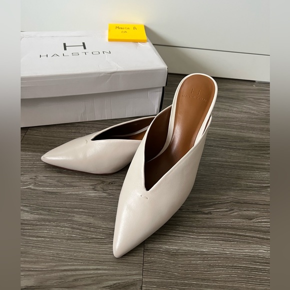 H by Halston | Shoes | Halston Anna Leather Mules | Poshmark